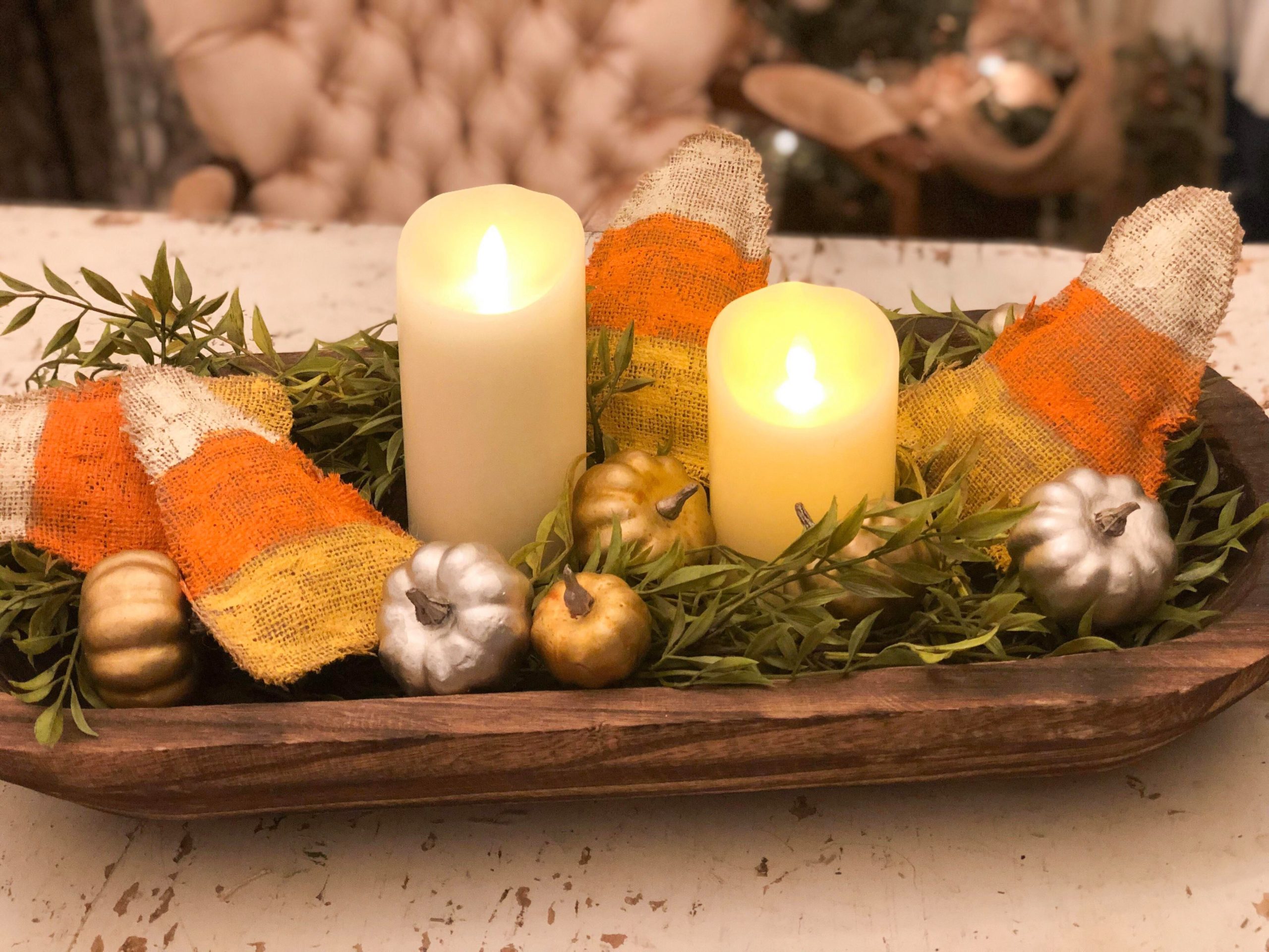 DIY Burlap Candy Corn - The Shabby Tree