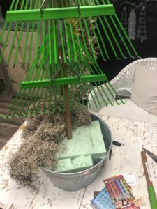 DIY Rake Tree - The Shabby Tree