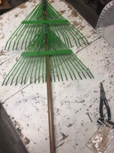 DIY Rake Tree - The Shabby Tree