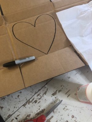 DIY Cardboard Hearts - The Shabby Tree