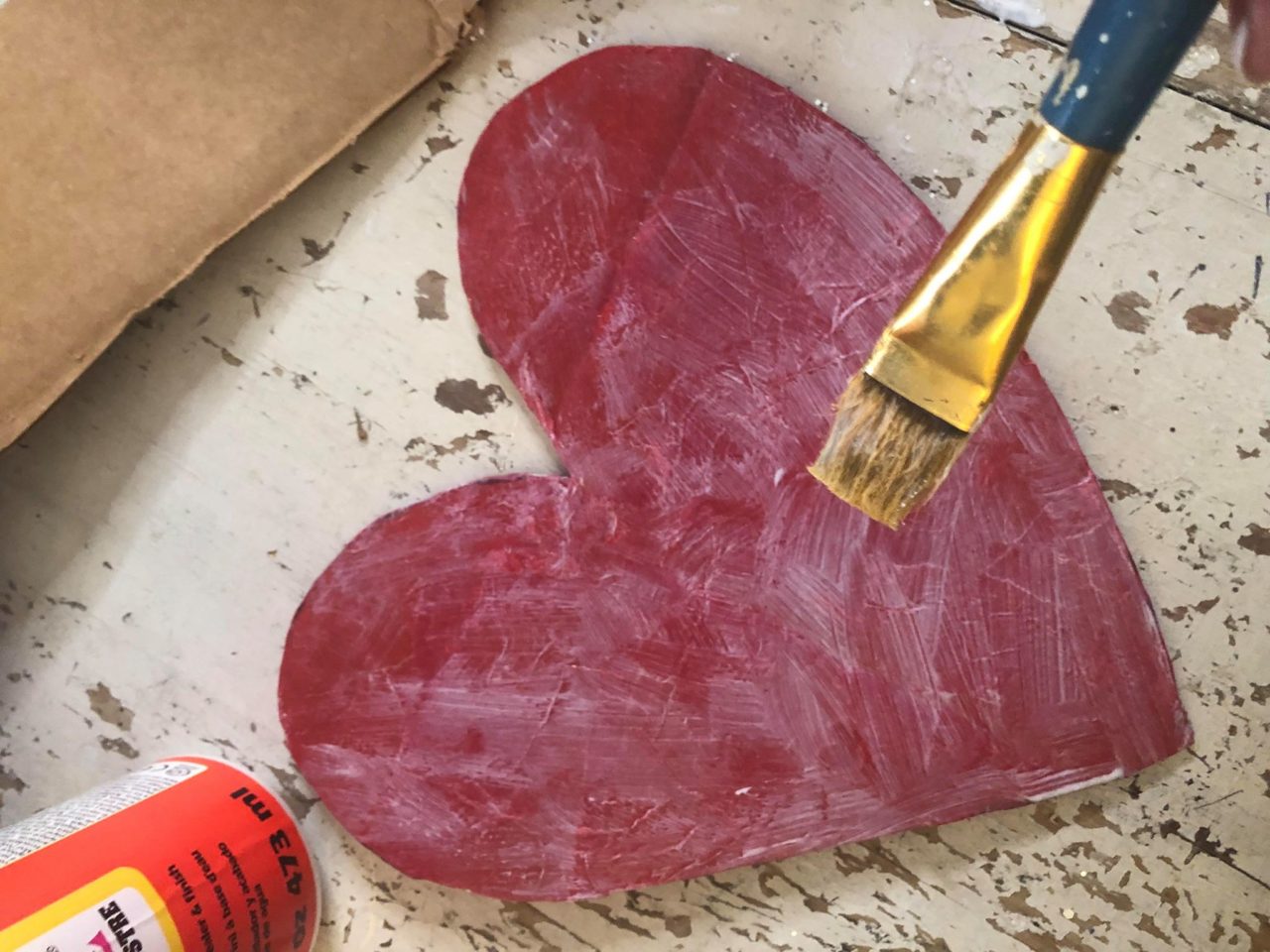 DIY Cardboard Hearts - The Shabby Tree