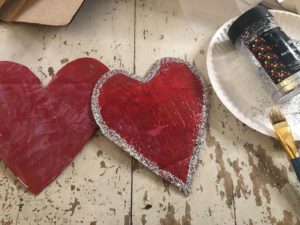 DIY Cardboard Hearts - The Shabby Tree