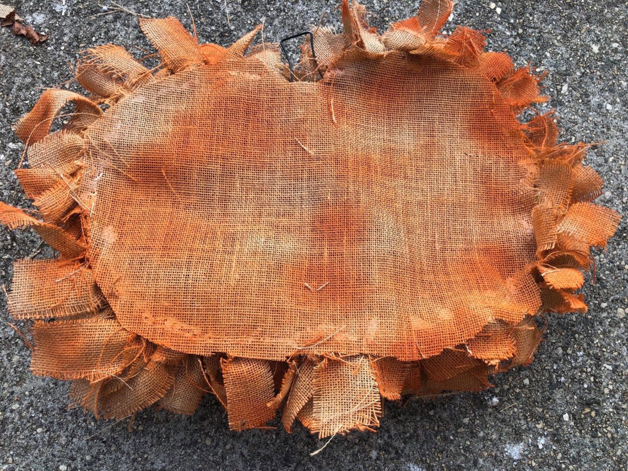 DIY Dollar Tree Rag Pumpkin Wreath - The Shabby Tree