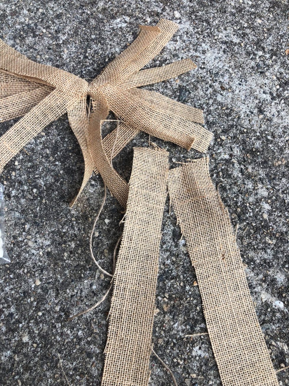 DIY Dollar Tree Rag Pumpkin Wreath - The Shabby Tree