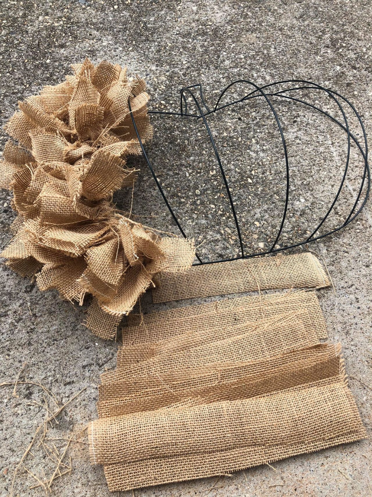 DIY Dollar Tree Rag Pumpkin Wreath - The Shabby Tree DIY Dollar Tree Rag Pumpkin Wreath - The Shabby Tree