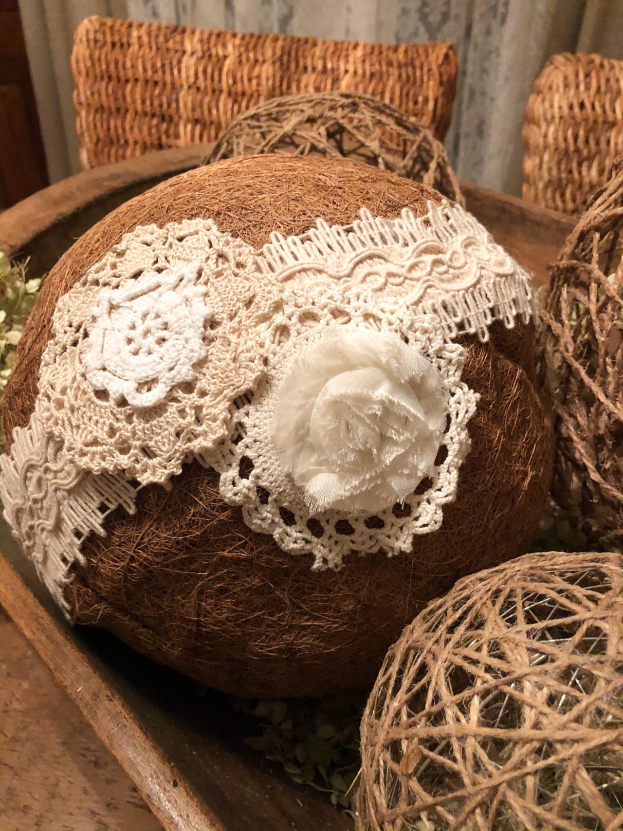 DIY Coco Liner Balls - The Shabby Tree