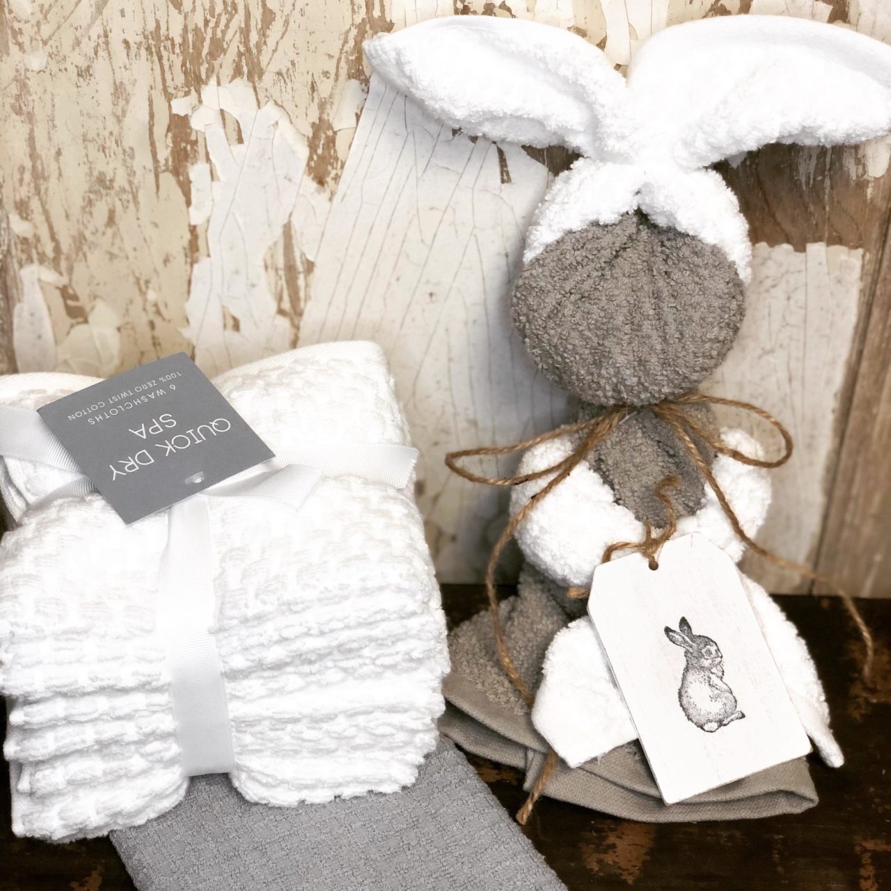 DIY Dish Towel Bunny - The Shabby Tree