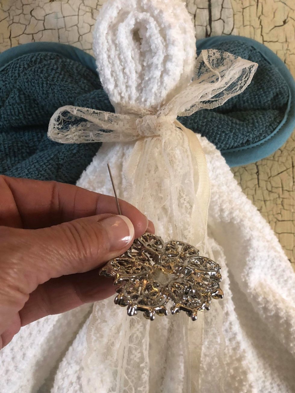 DIY Dish Towel Angel - The Shabby Tree