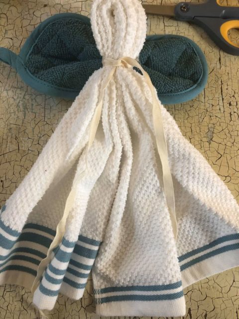 DIY Dish Towel Angel - The Shabby Tree