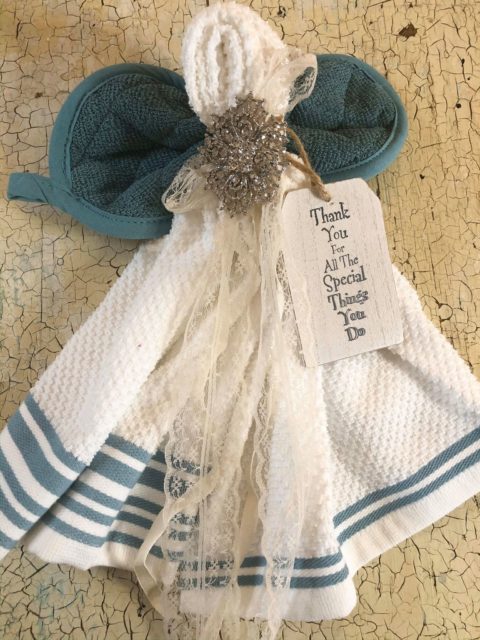 DIY Dish Towel Angel - The Shabby Tree