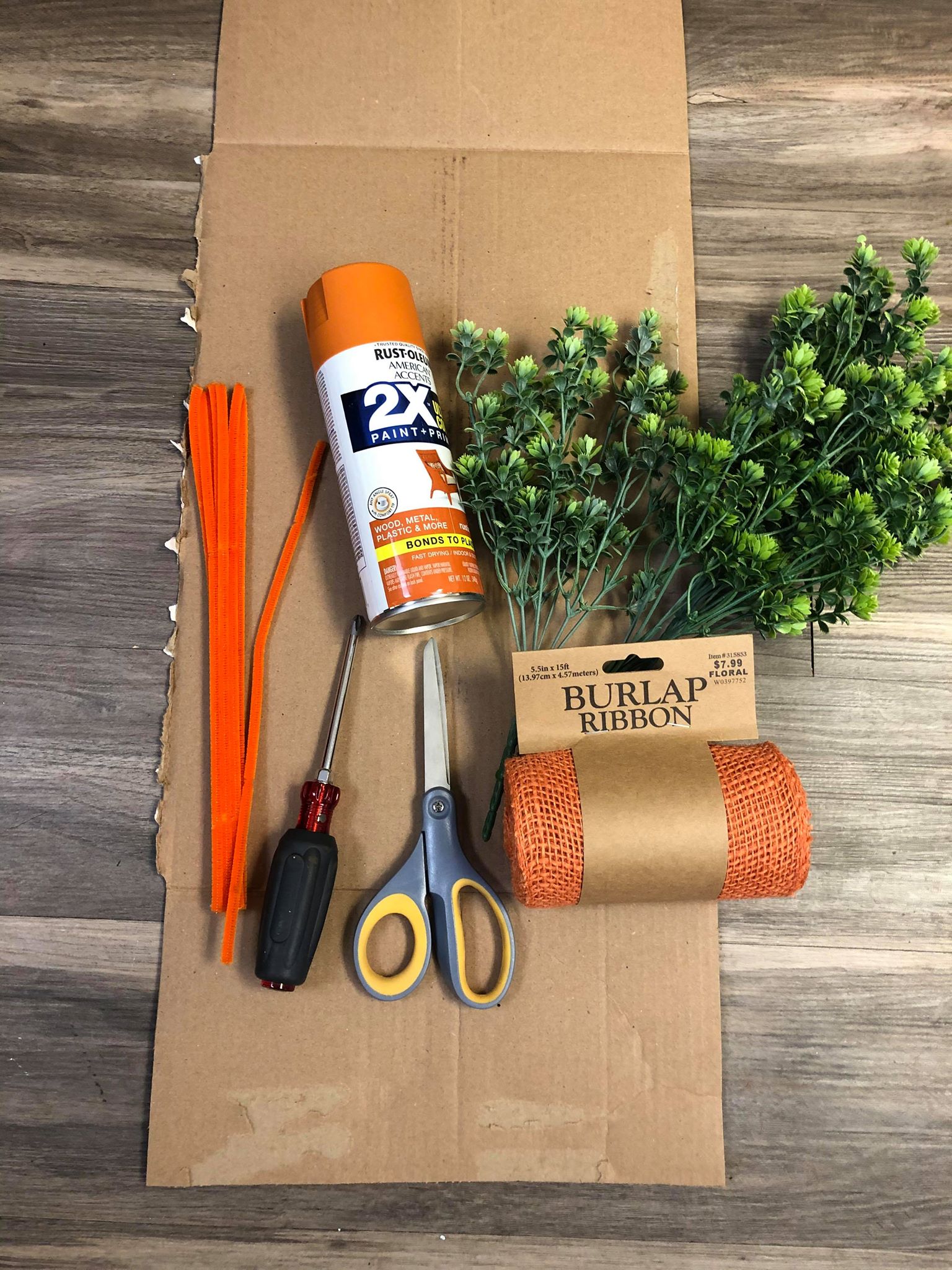 DIY Cardboard Carrot - The Shabby Tree