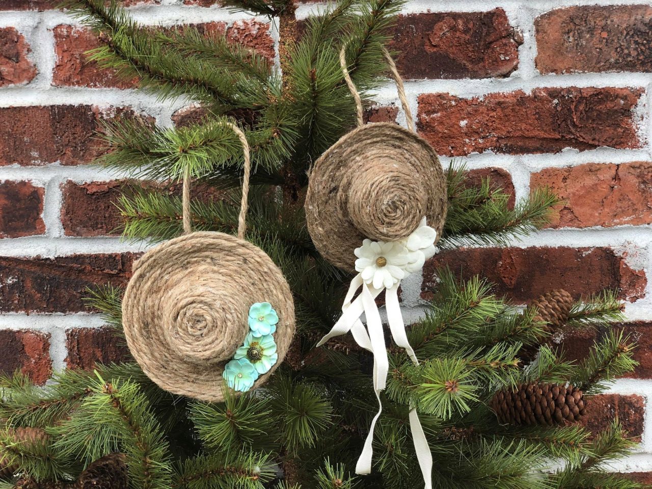 DIY Spring Hat Ornament - The Shabby Tree