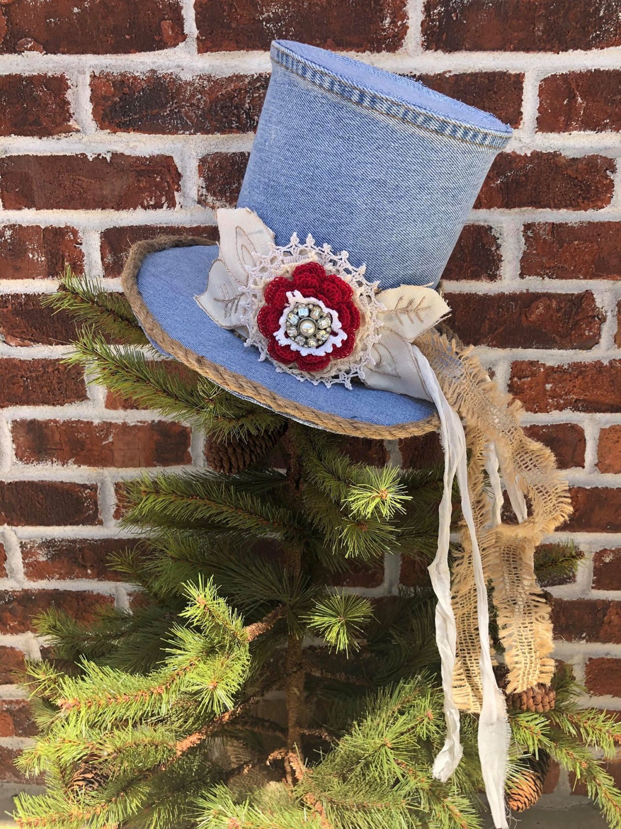 DIY Denim Top Hat - The Shabby Tree