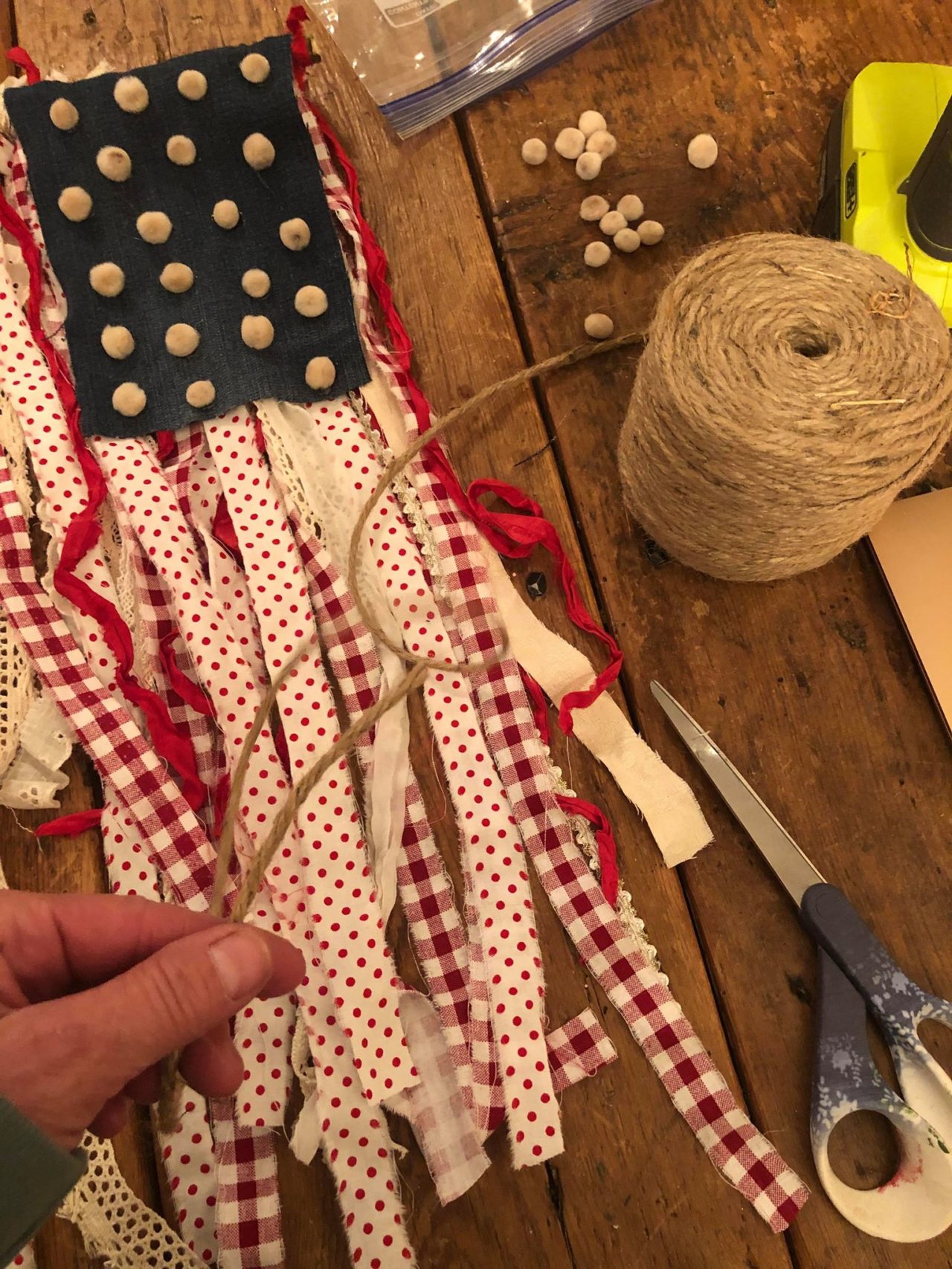 DIY Rag Flag - The Shabby Tree