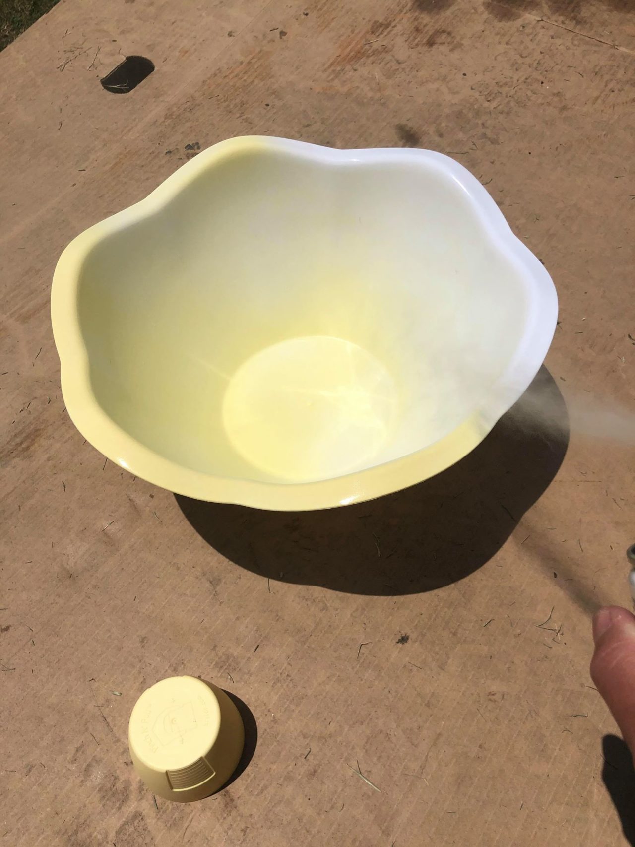 DIY Dollar Tree Plastic Bowl Flower - The Shabby Tree