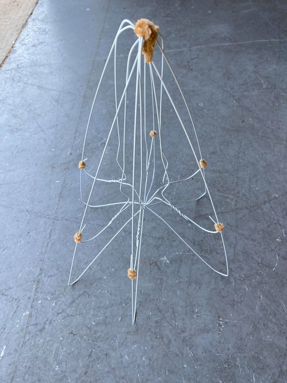 DIY Metal Hanger Tree - The Shabby Tree