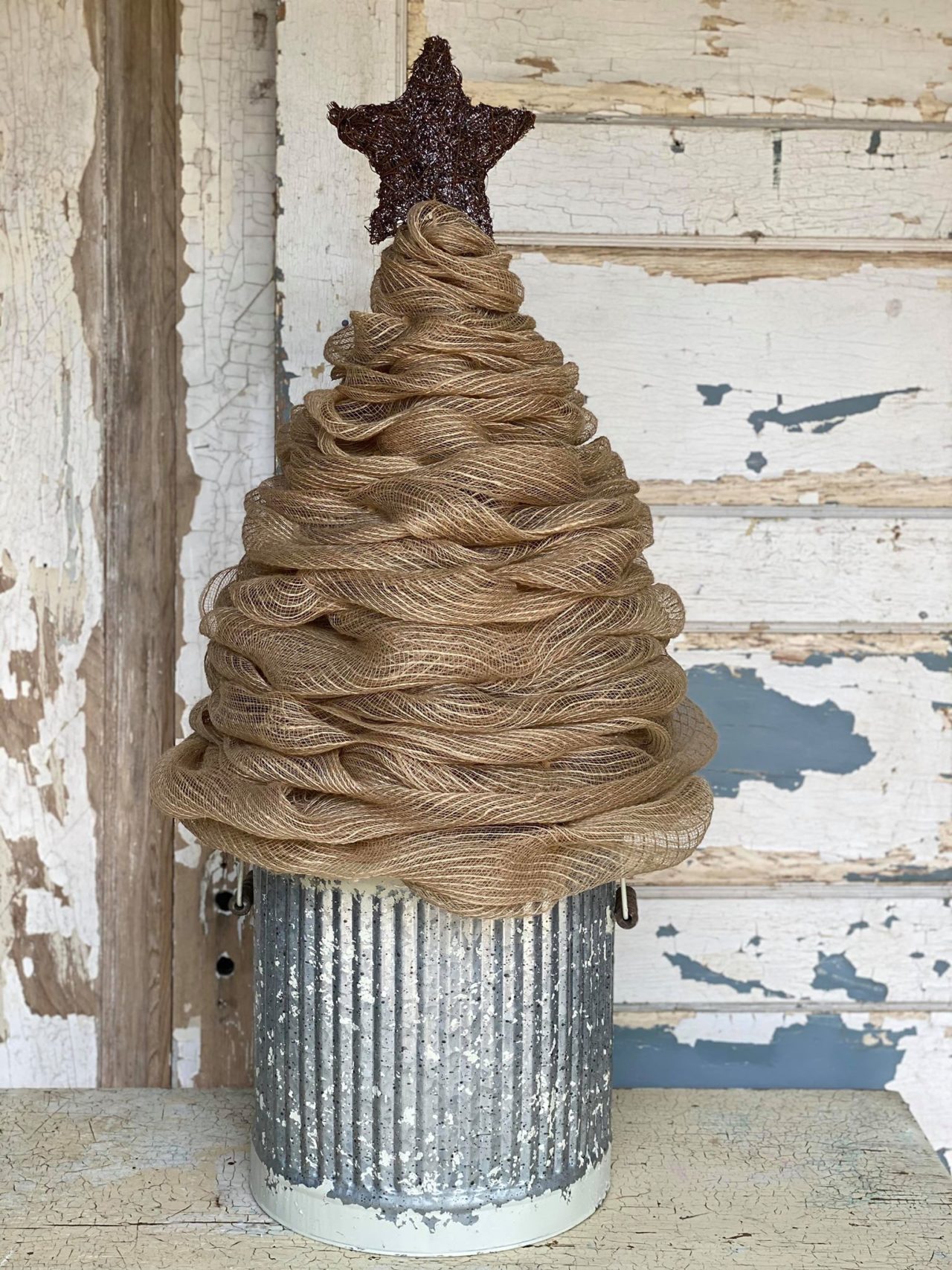 DIY Metal Hanger Tree - The Shabby Tree