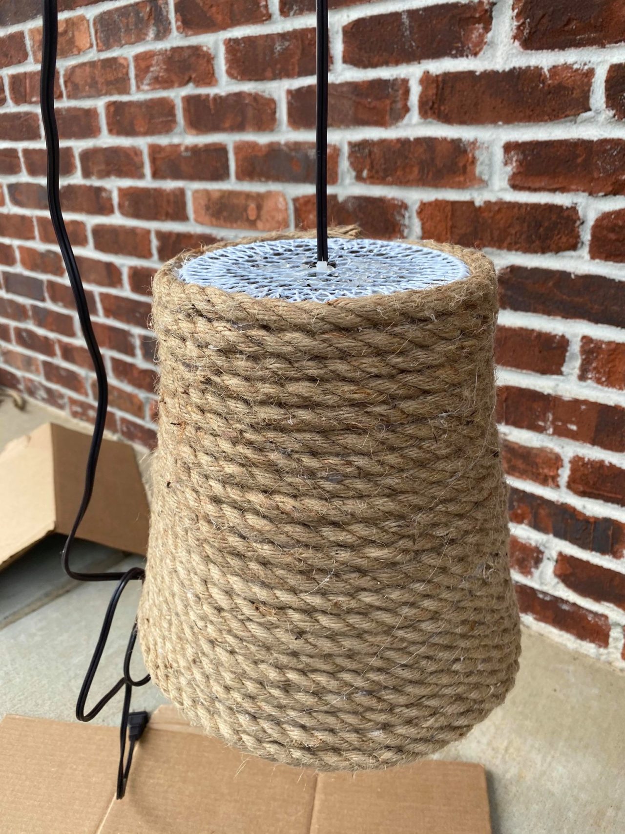 DIY Hanging Lamp - The Shabby Tree