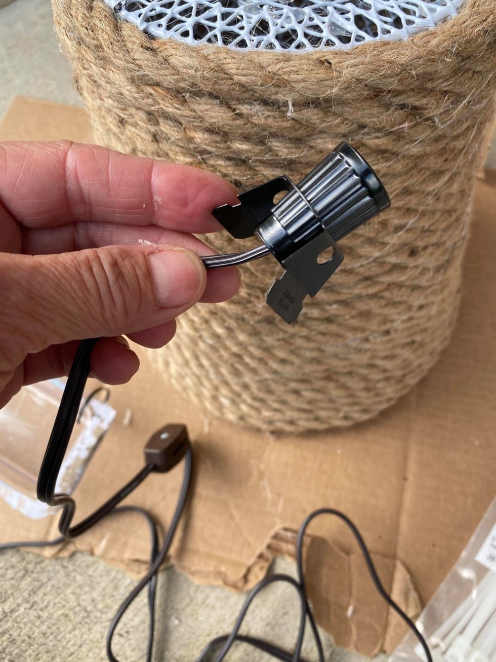 DIY Hanging Lamp - The Shabby Tree