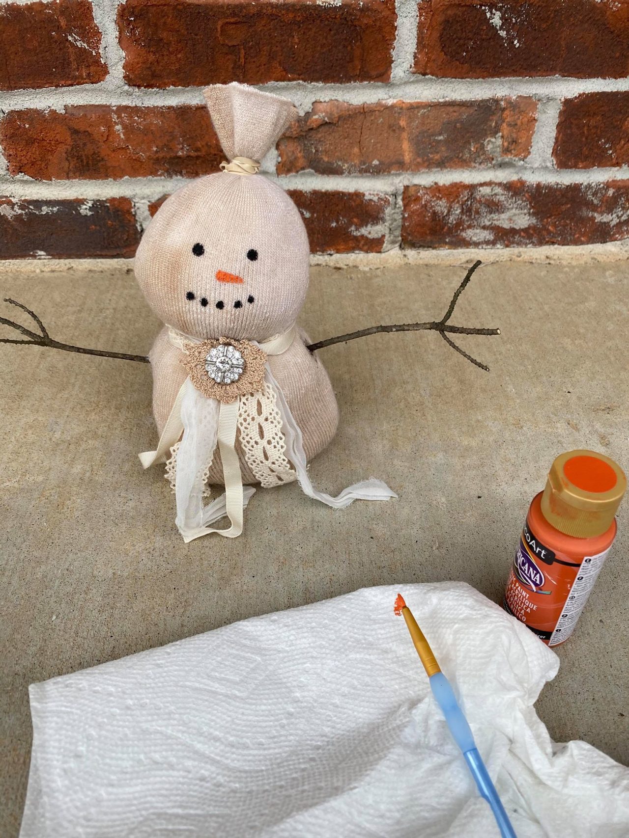 DIY Sock Snowman - The Shabby Tree