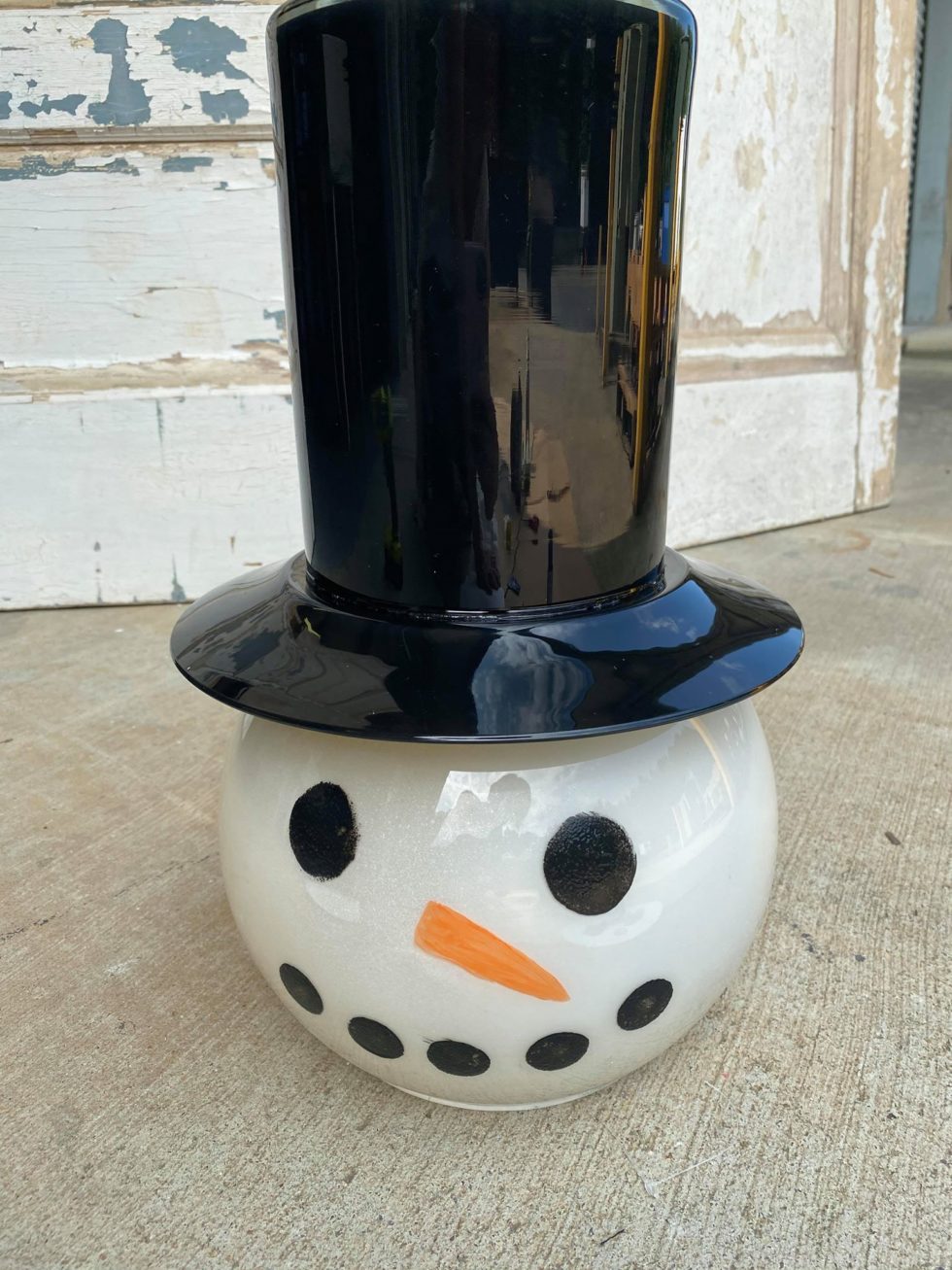 DIY Glass Snowman Head - The Shabby Tree