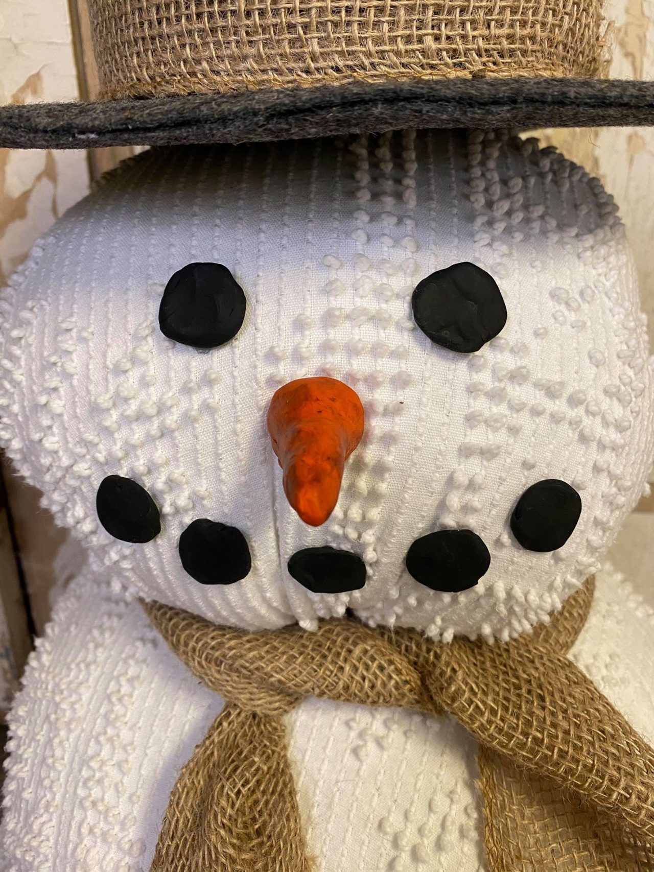 DIY Fabric Snowman - The Shabby Tree