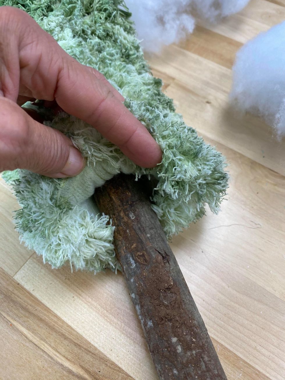DIY Dollar Tree Mop Pad Tree - The Shabby Tree