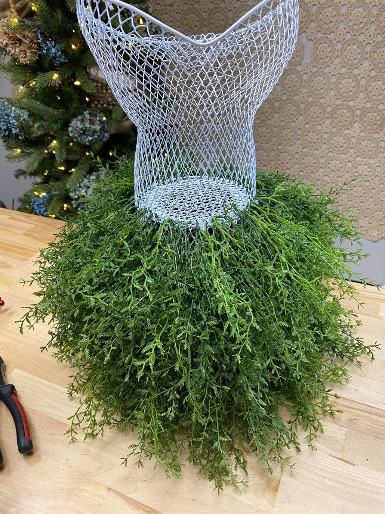 DIY Christmas Tree Dress Form - The Shabby Tree