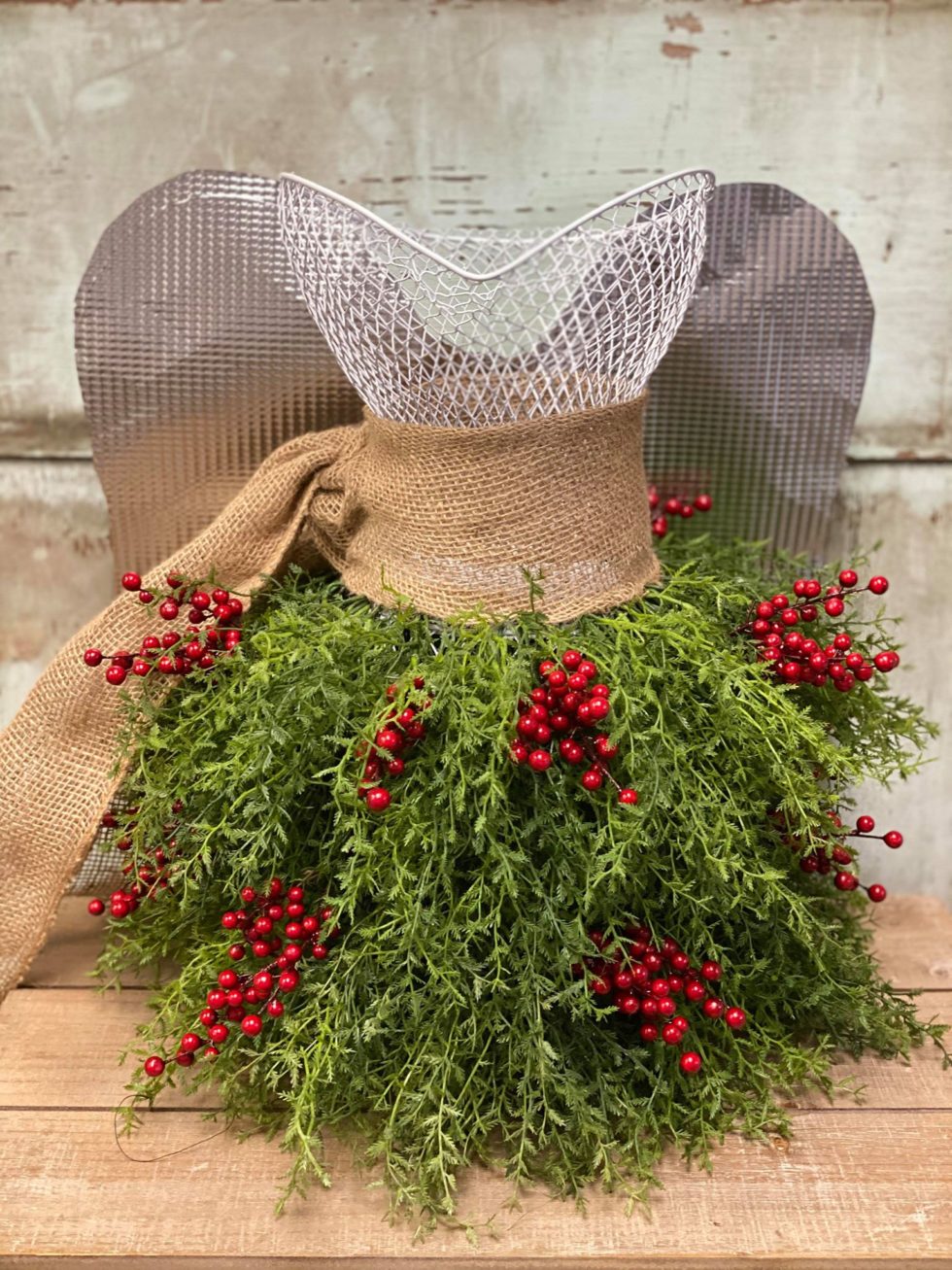 DIY Christmas Tree Dress Form - The Shabby Tree