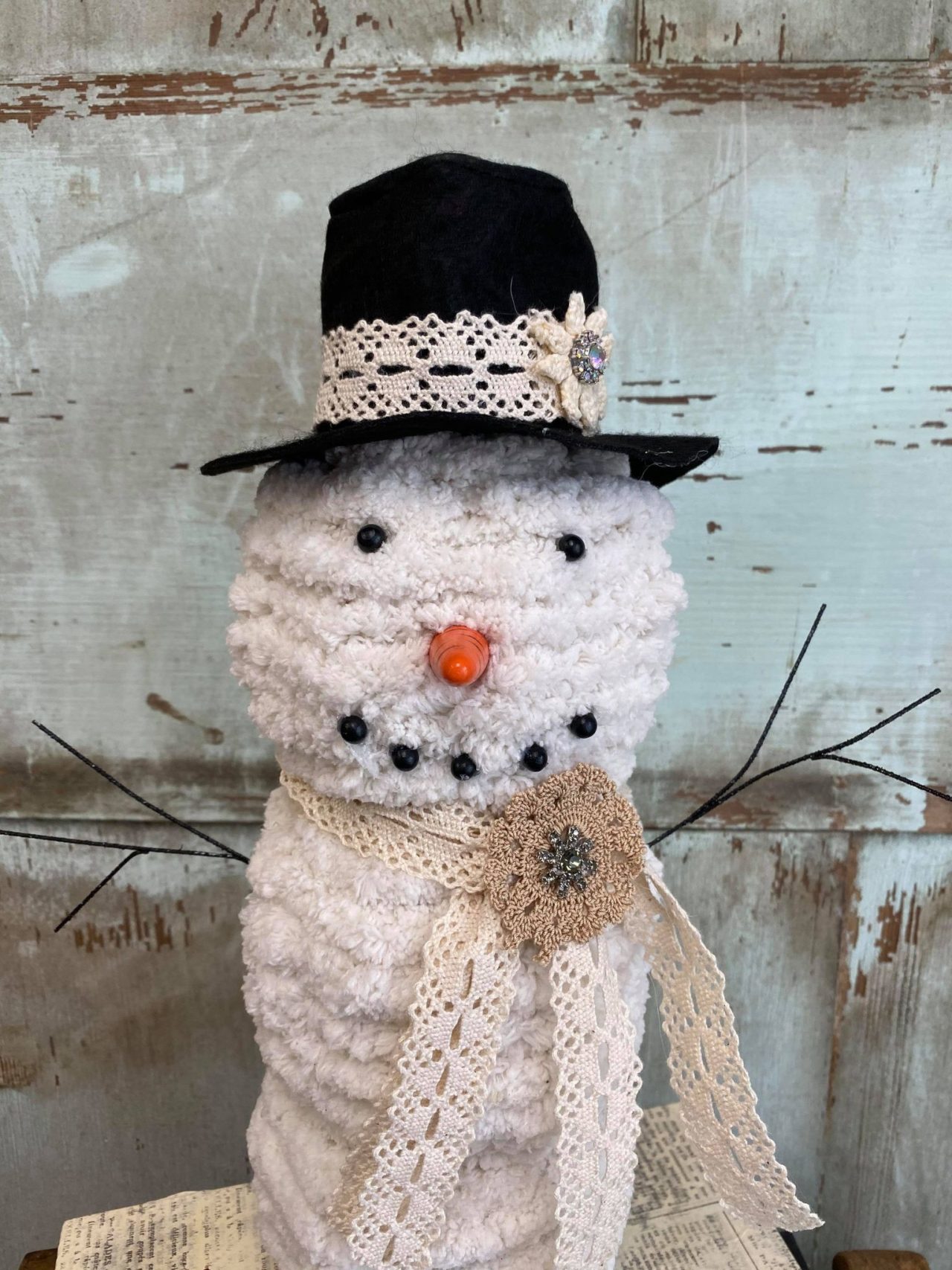 Transforming Pumpkins Into A Snowman - The Shabby Tree