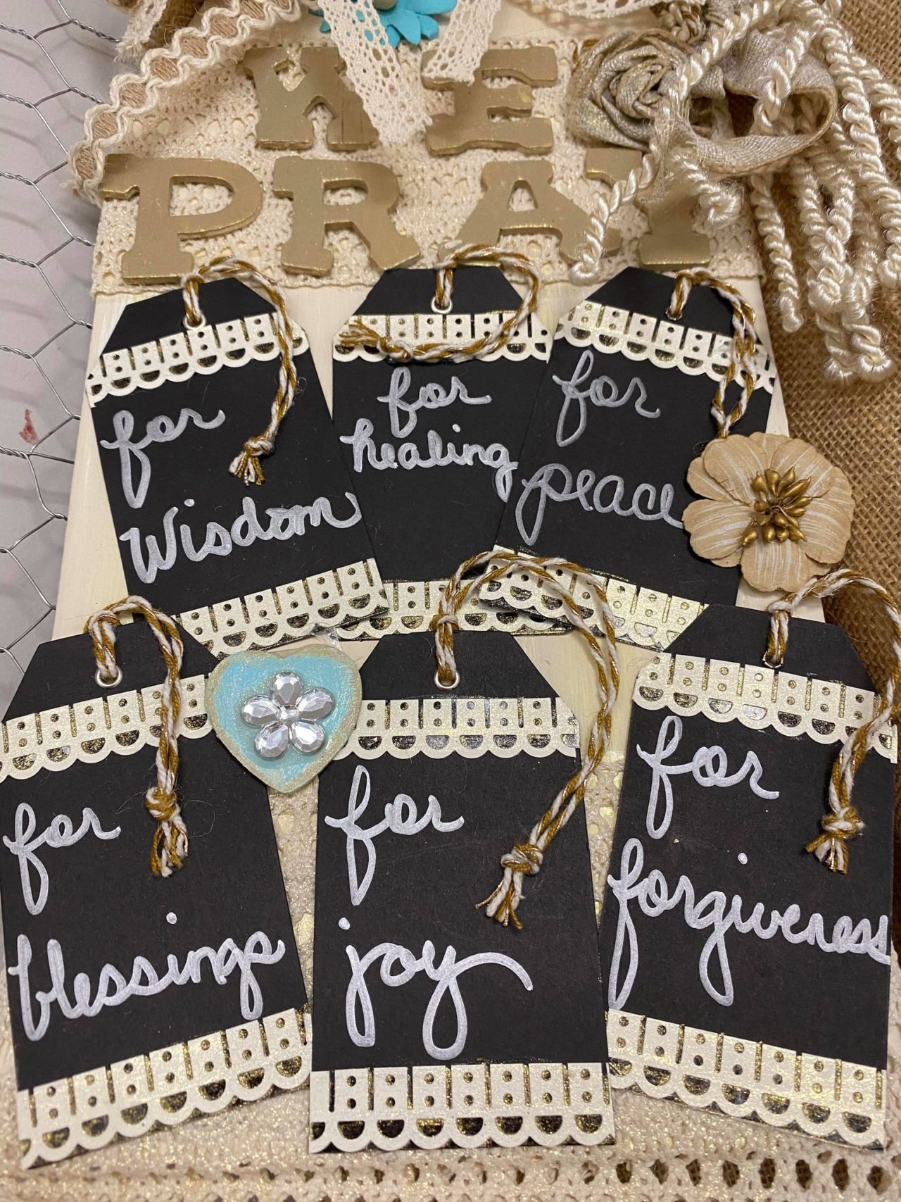 Our Prayer And Thankful Tag Tree And Wall - The Shabby Tree