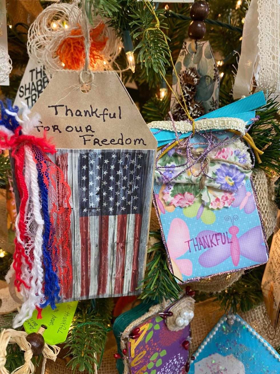 Our Prayer And Thankful Tag Tree And Wall - The Shabby Tree