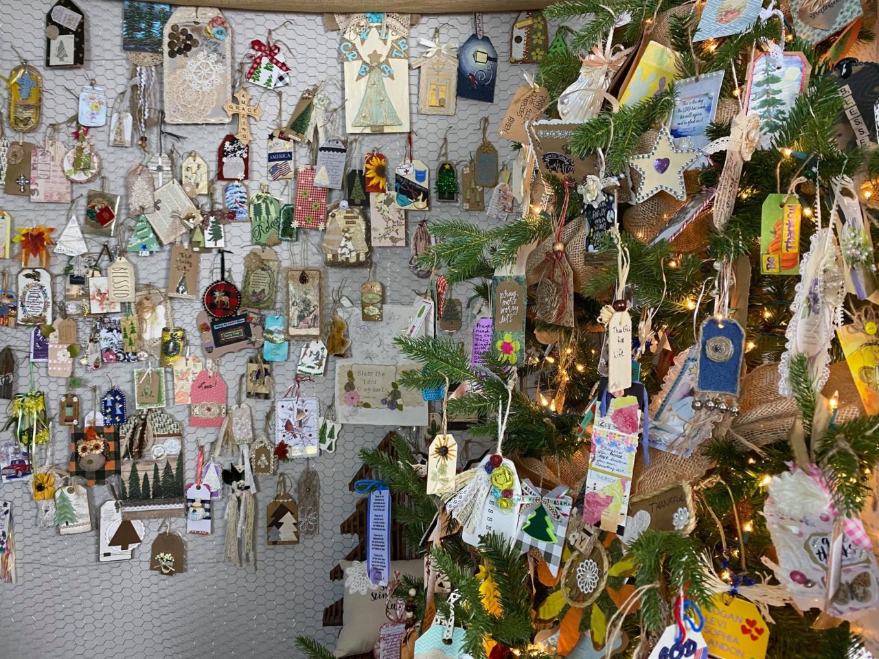 Our Prayer And Thankful Tag Tree And Wall - The Shabby Tree