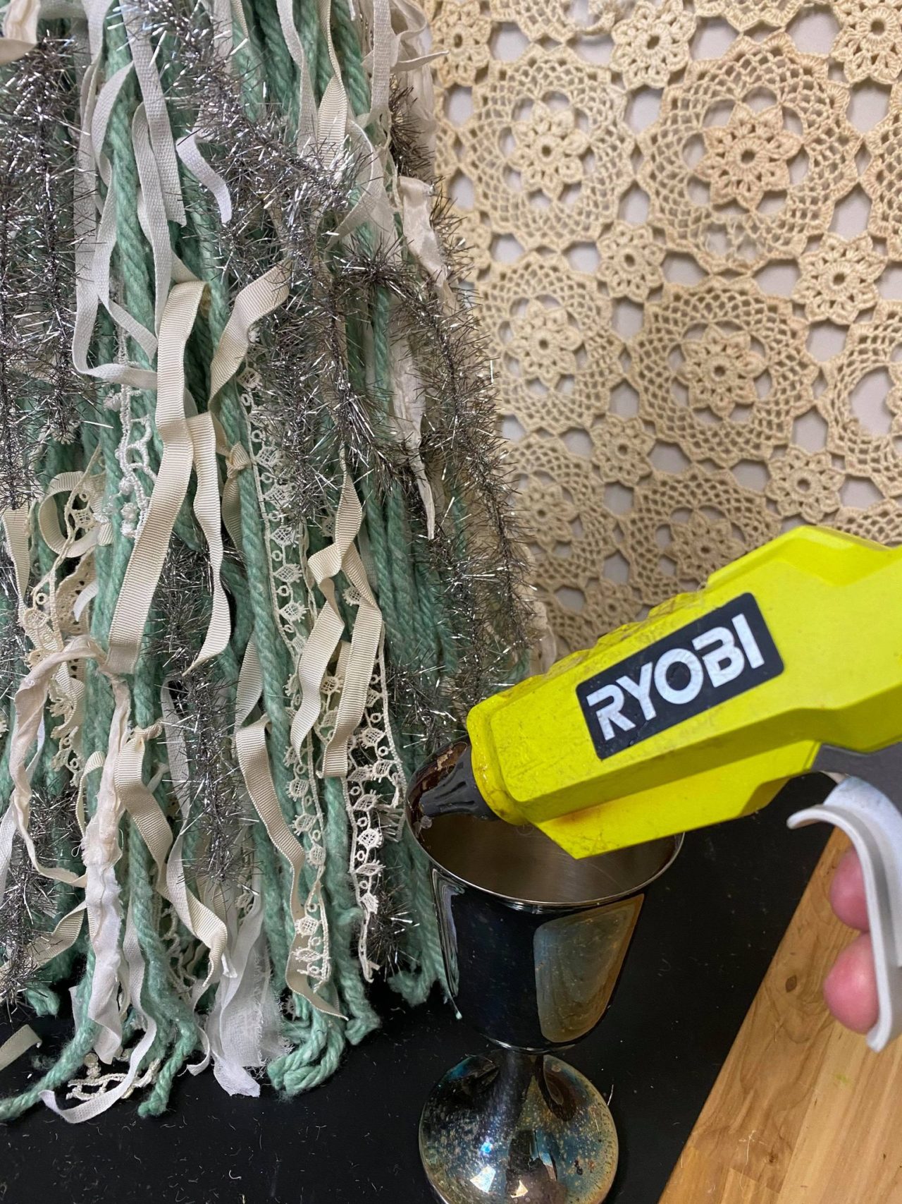 DIY Mop Tree - The Shabby Tree