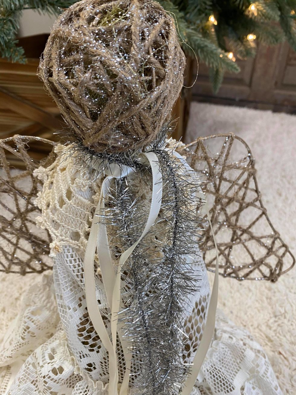 DIY Decorative Angel Tree Topper - The Shabby Tree