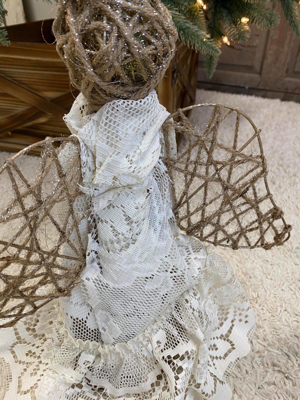 DIY Decorative Angel Tree Topper - The Shabby Tree