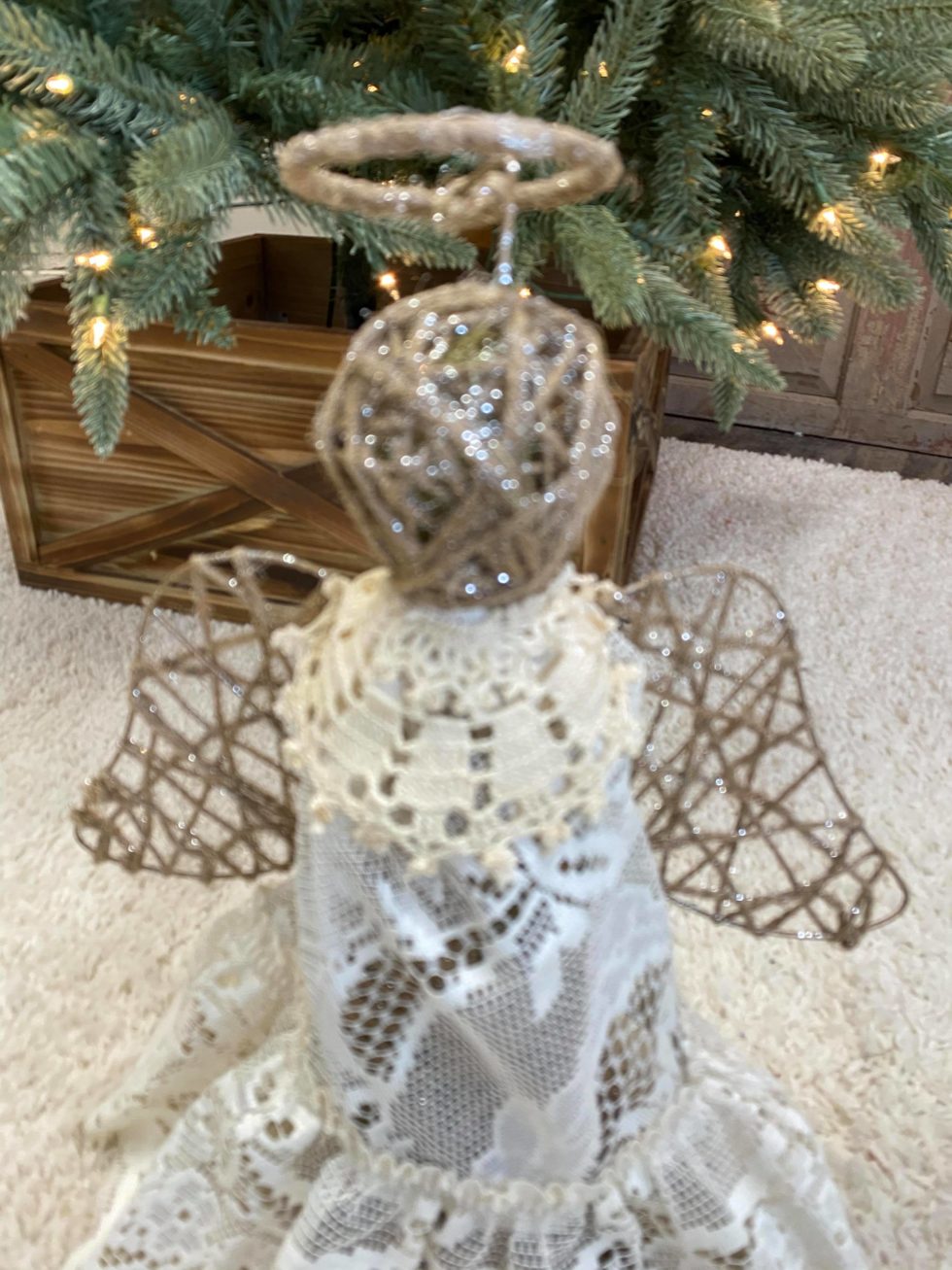 DIY Decorative Angel Tree Topper - The Shabby Tree