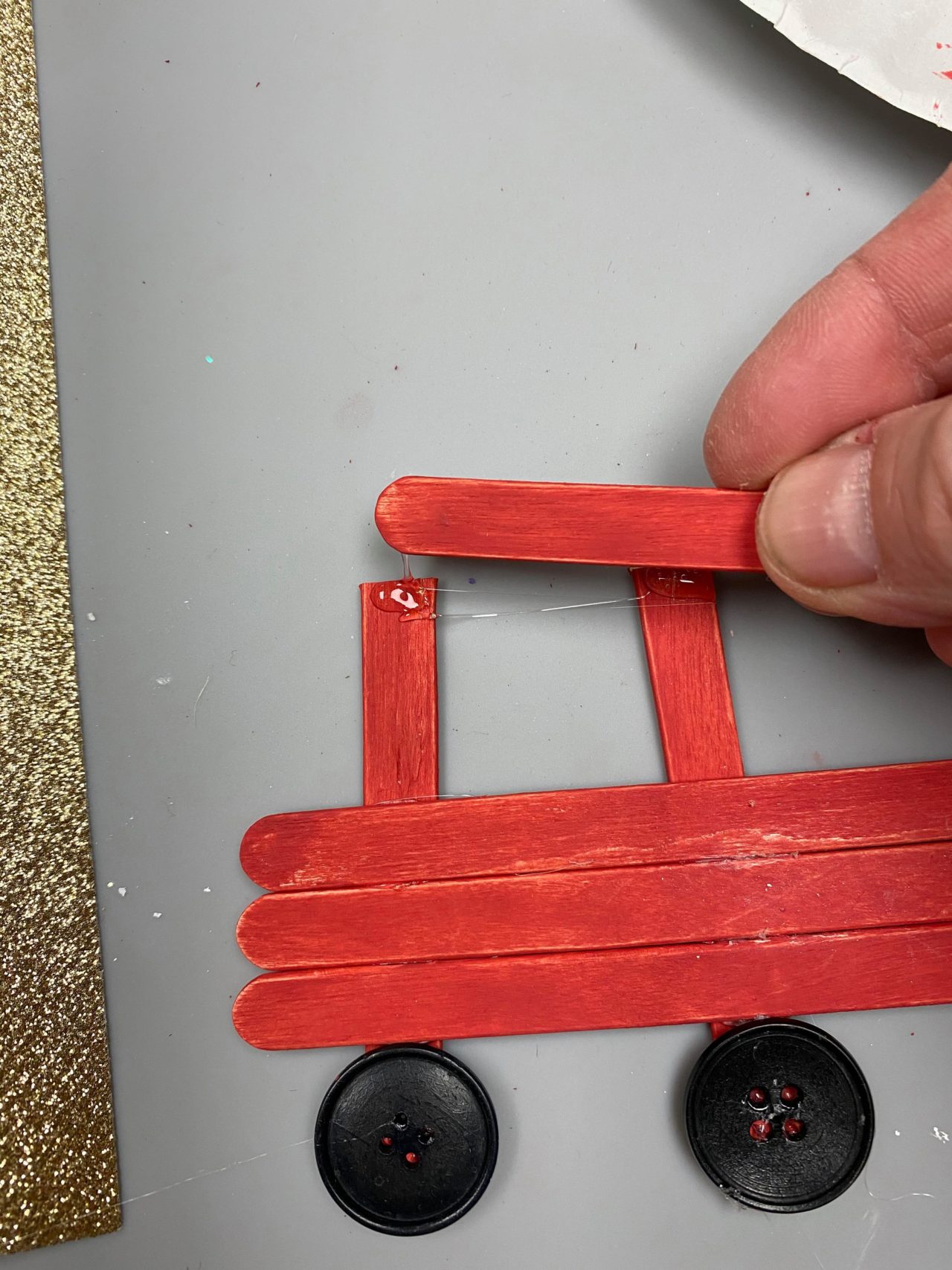 Popsicle Stick Truck Ornament - The Shabby Tree