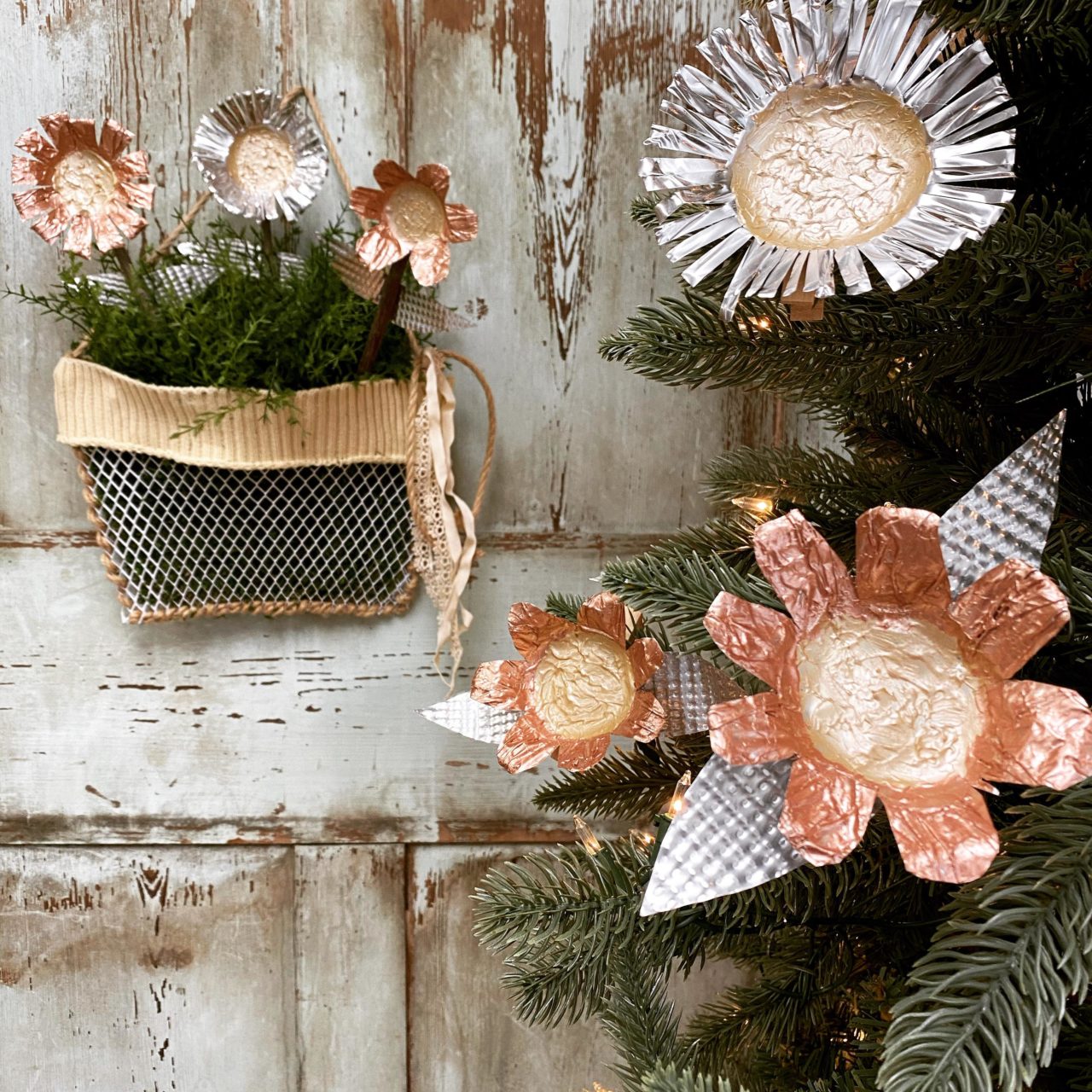 DIY Small Foil Flowers - The Shabby Tree