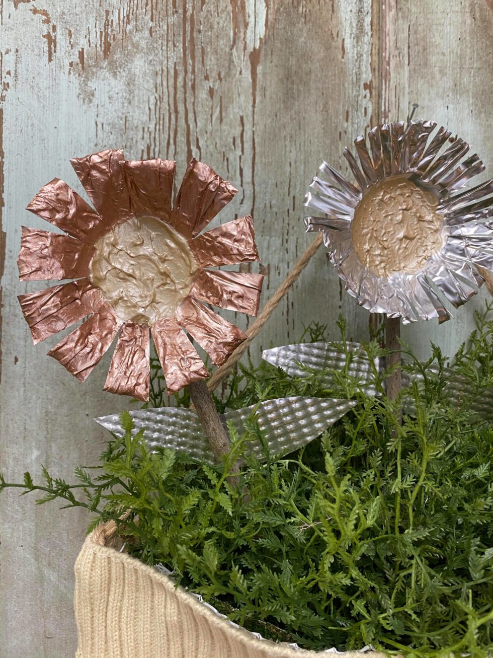 DIY Small Foil Flowers - The Shabby Tree