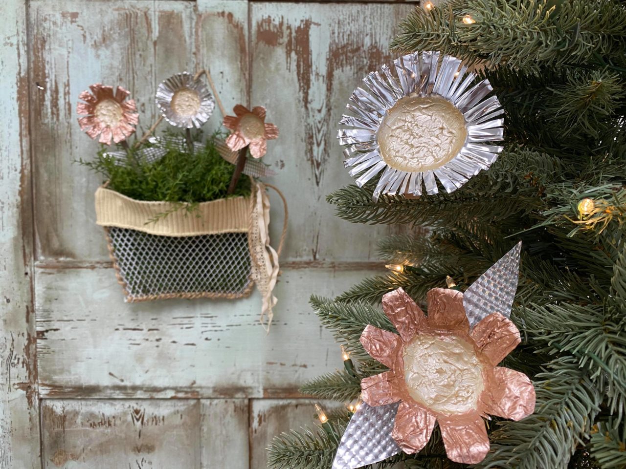 DIY Small Foil Flowers - The Shabby Tree