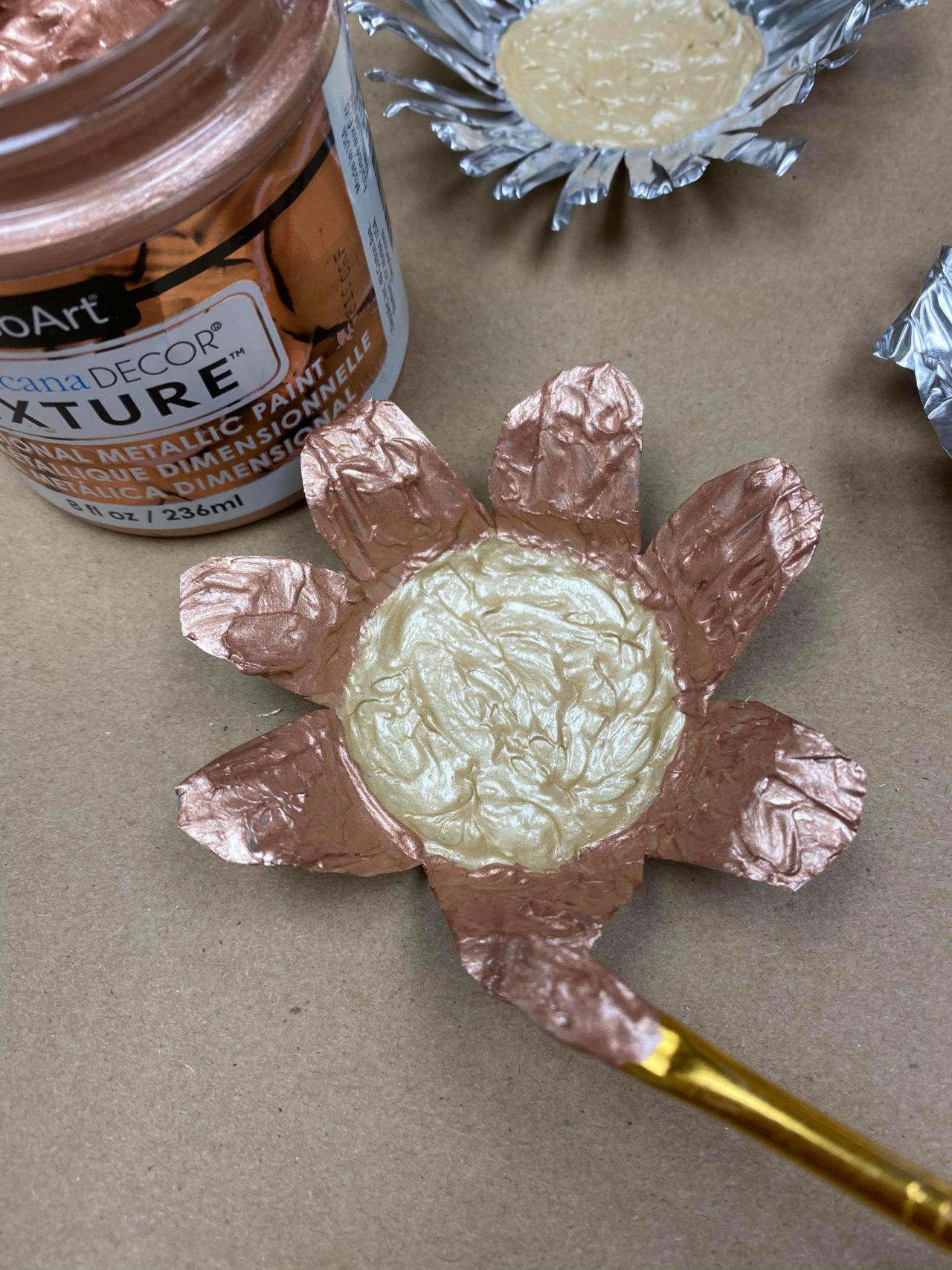 DIY Small Foil Flowers - The Shabby Tree