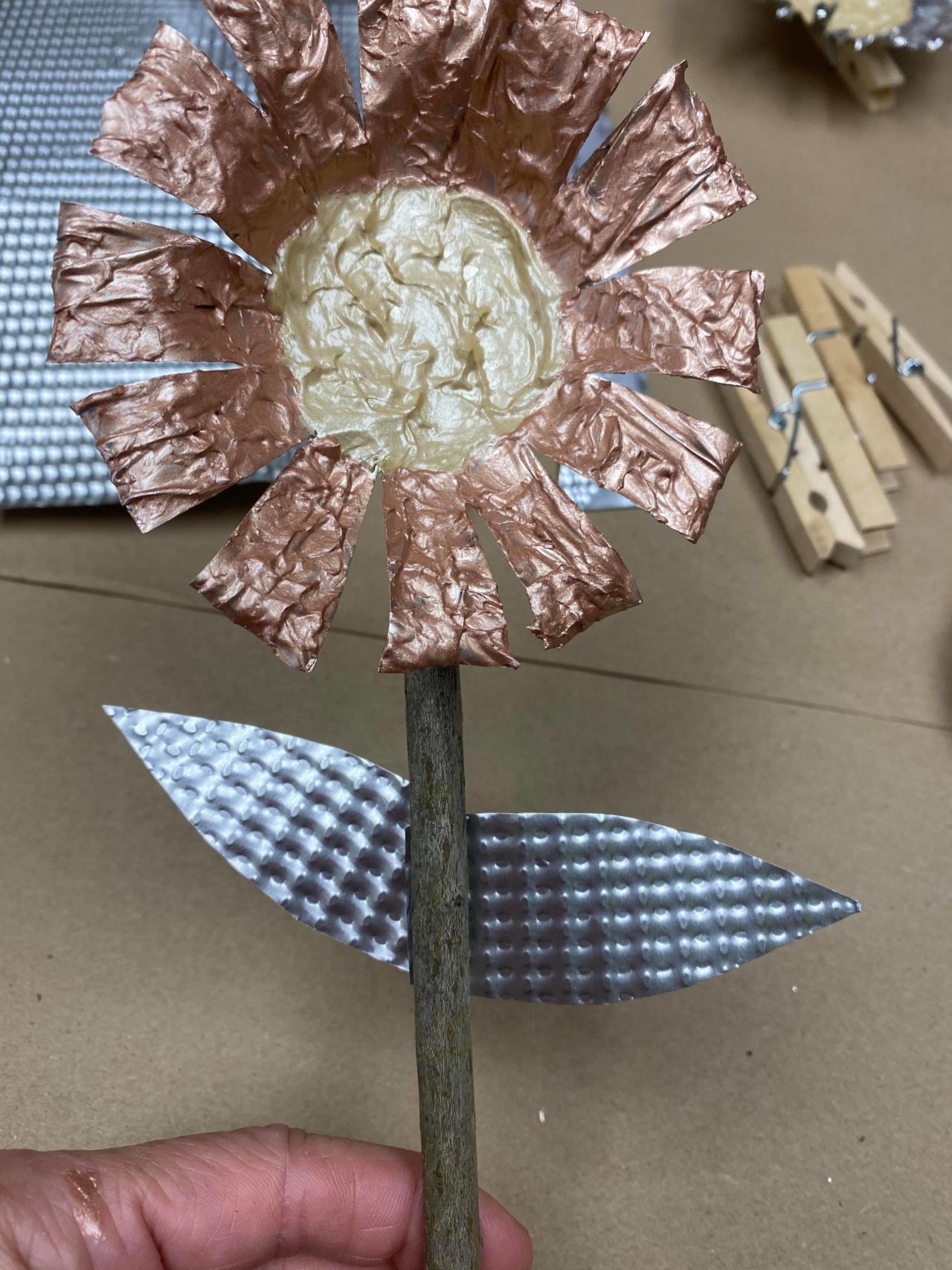 DIY Small Foil Flowers - The Shabby Tree