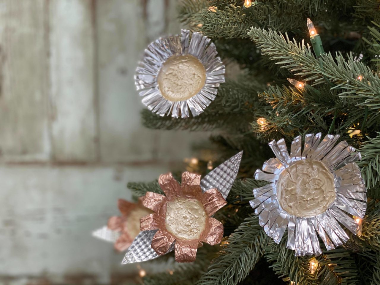 DIY Small Foil Flowers - The Shabby Tree