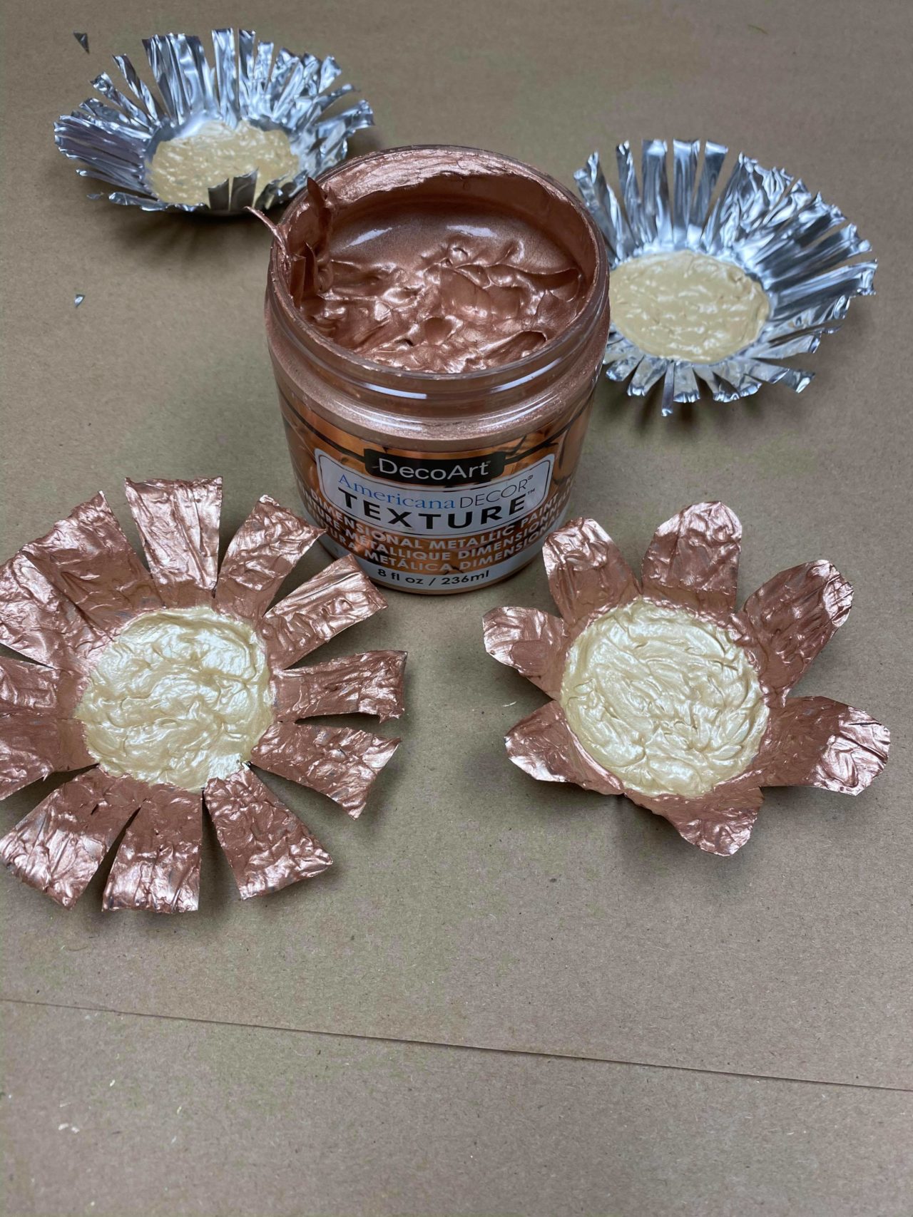 DIY Small Foil Flowers - The Shabby Tree