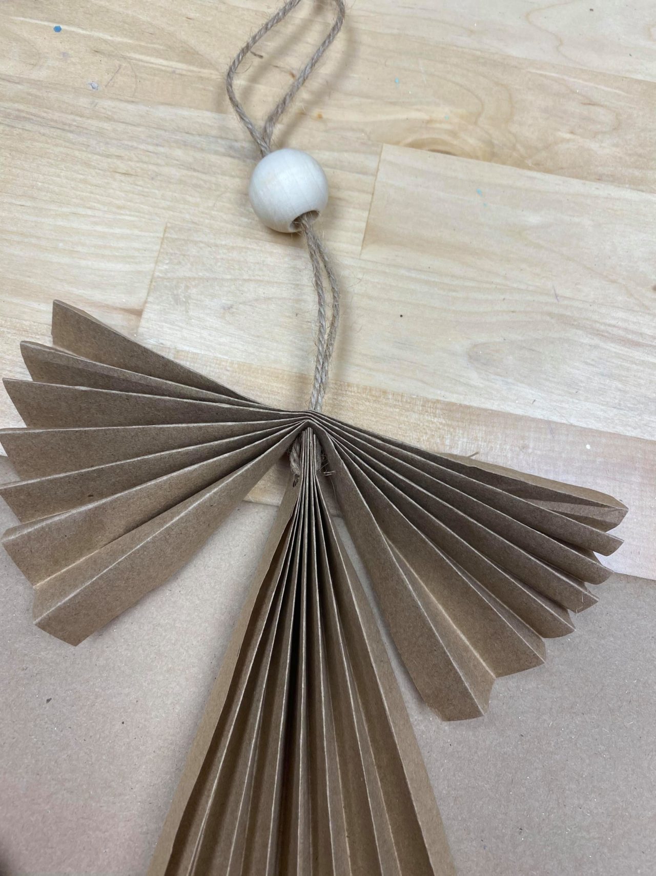 DIY Paper Angel With Accordion Fold - The Shabby Tree