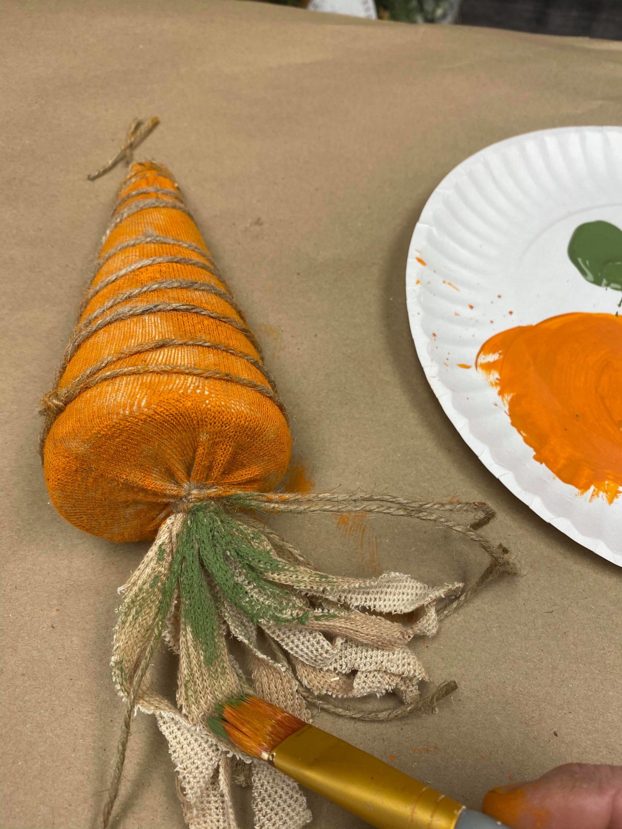 DIY Decorative Carrot - The Shabby Tree