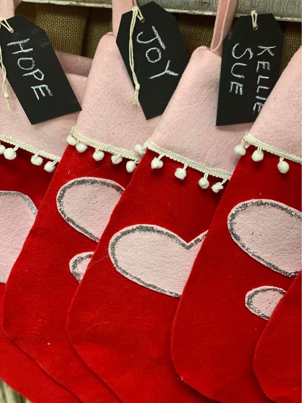 DIY Valentine Stocking - The Shabby Tree
