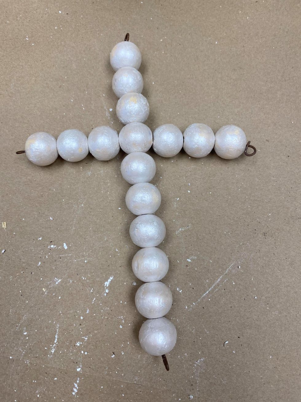 DIY Wooden Bead Cross - The Shabby Tree