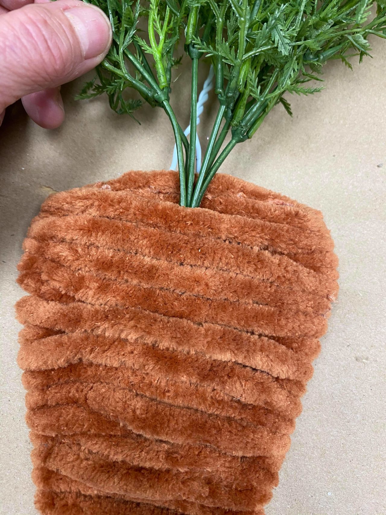 DIY Wire Hanger Carrot - The Shabby Tree